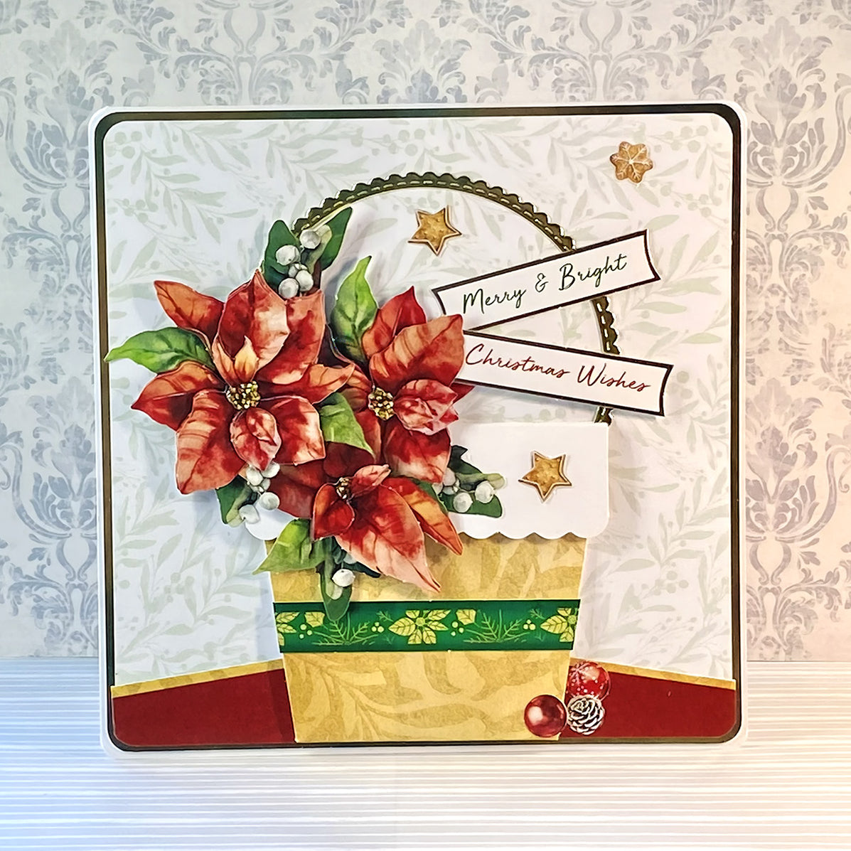 Christmas Flower Pots Card Making Kit | Katy Sue Designs