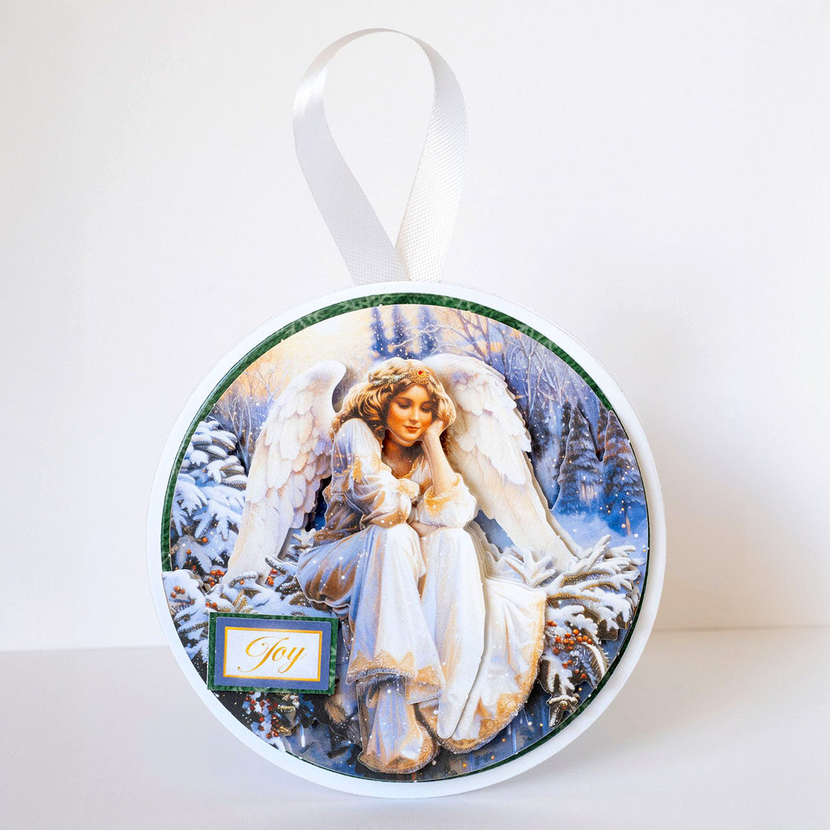 Die Cut Decoupage – Christmas Angel Bauble (pack of 3) — Katy Sue Designs