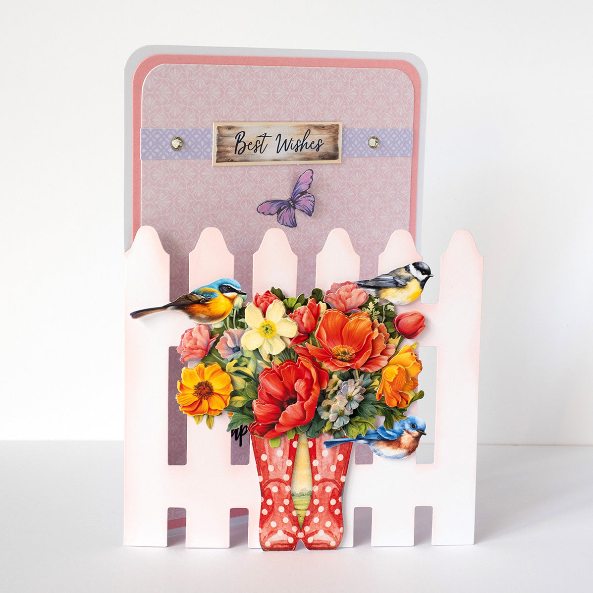 White 5x7 Picket Fence Cards & Envelopes, pack of 12 | Katy Sue Designs