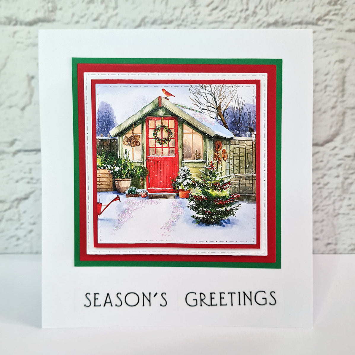 Picket Fence Christmas Scene Stash, 24 sheets — Katy Sue Designs