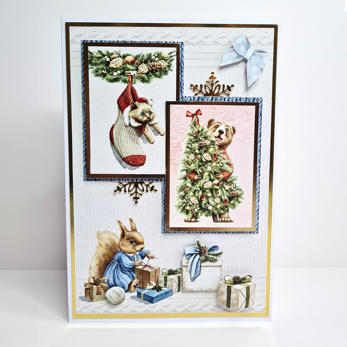 Kanban Crafts Festive Furry Fun, Foiled Paper Craft Toppers, 6 sheets ...