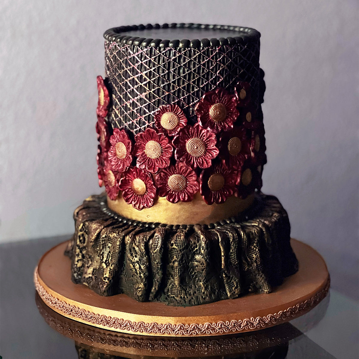 Fabric Flowers and Fancy Leaves Silicone Mould | Katy Sue Designs