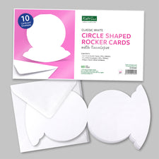 White Circle Rocker Cards & Envelopes, Pack of 10 | Katy Sue Designs