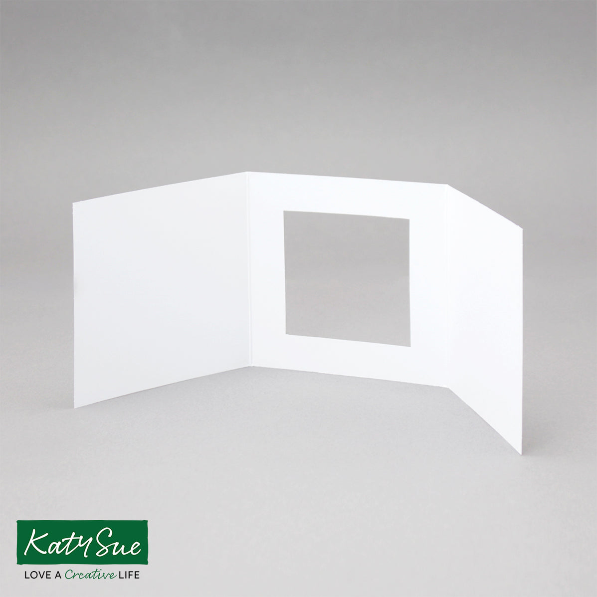 White Square Aperture Cards 100x100mm (pack of 10) — Katy Sue Designs
