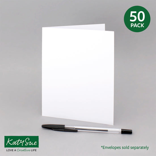 White 5x7 Single Fold Cards 300gsm 127x178mm (pack of 50) — Katy Sue ...