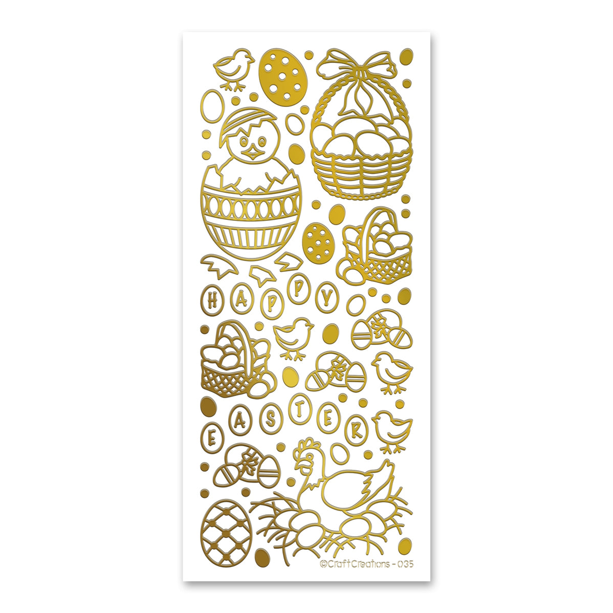 Peel Off Stickers in Gold and Silver Foil, huge range all occasions ...