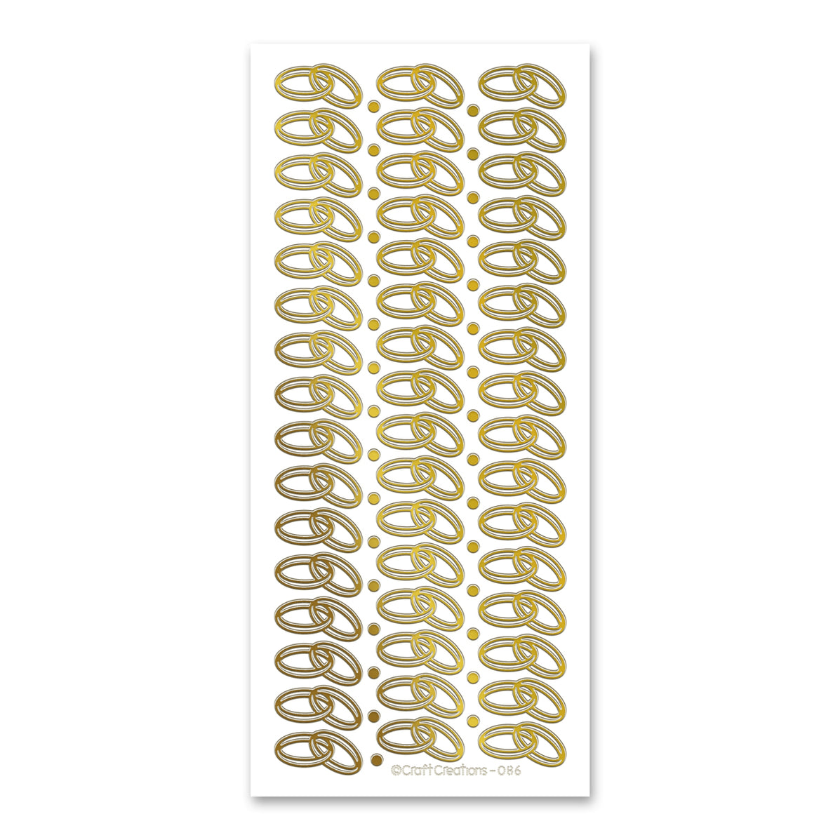 Wedding Rings Gold Self Adhesive Peel Off Stickers — Katy Sue Designs