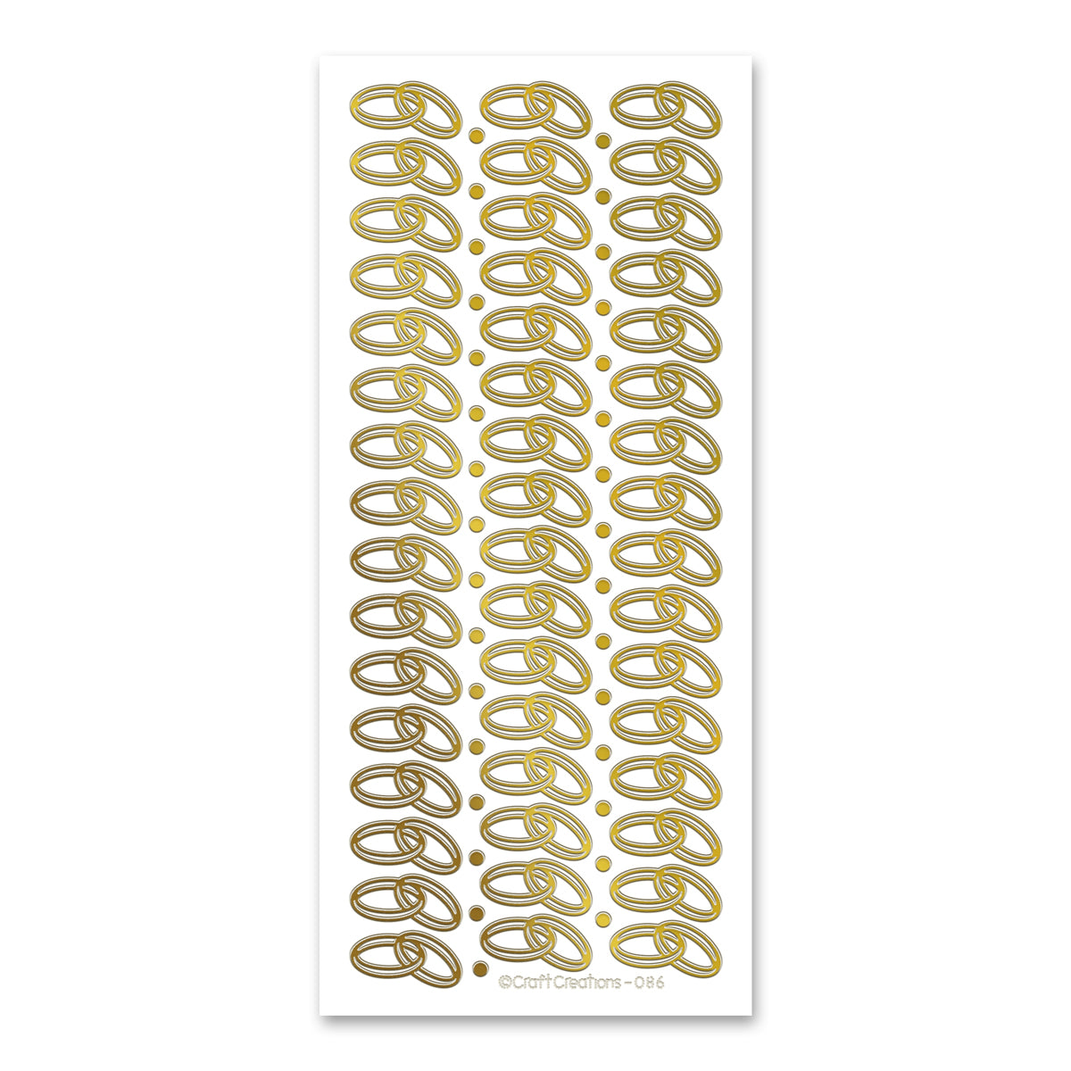 Wedding Rings Gold Self Adhesive Peel Off Stickers — Katy Sue Designs