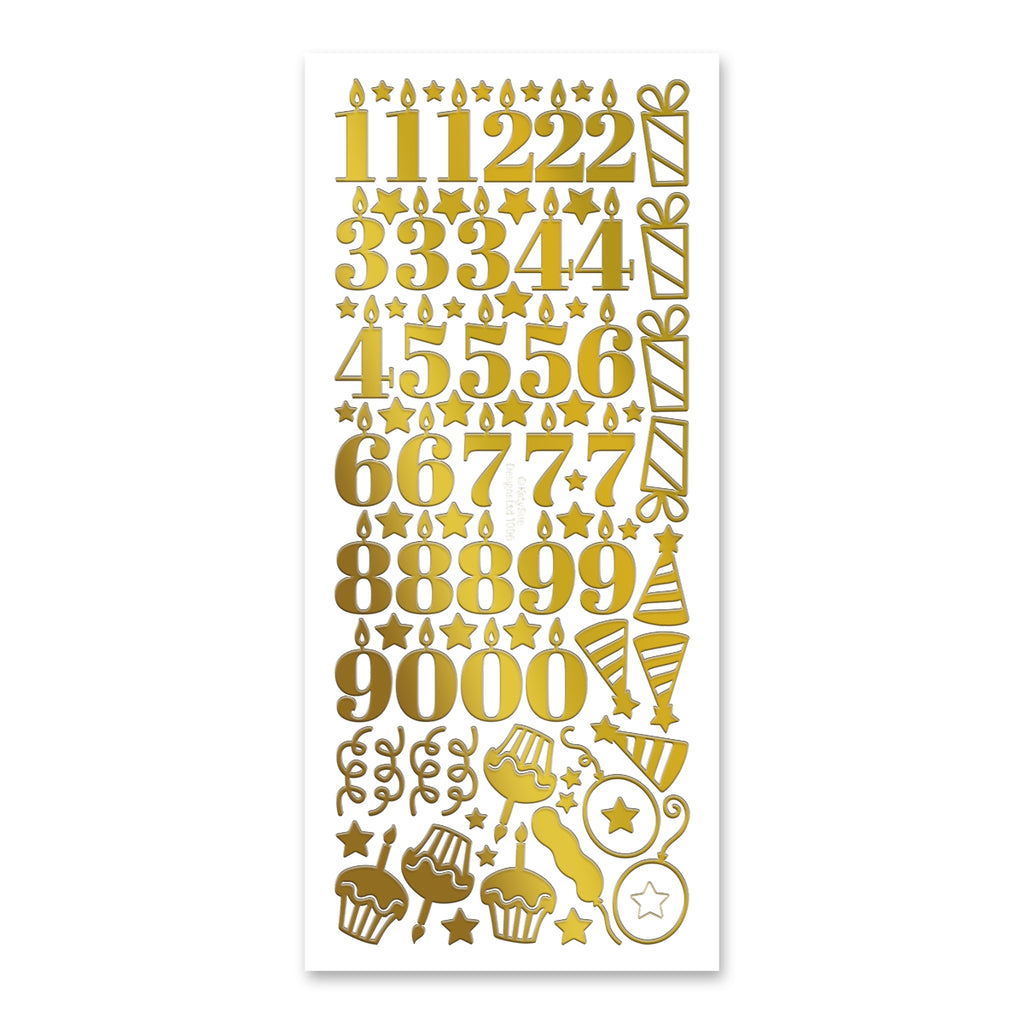 Peel Off Stickers in Gold and Silver Foil, huge range all occasions ...