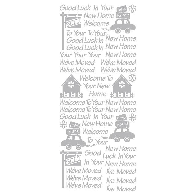 New Home Silver Self Adhesive Stickers — Katy Sue Designs