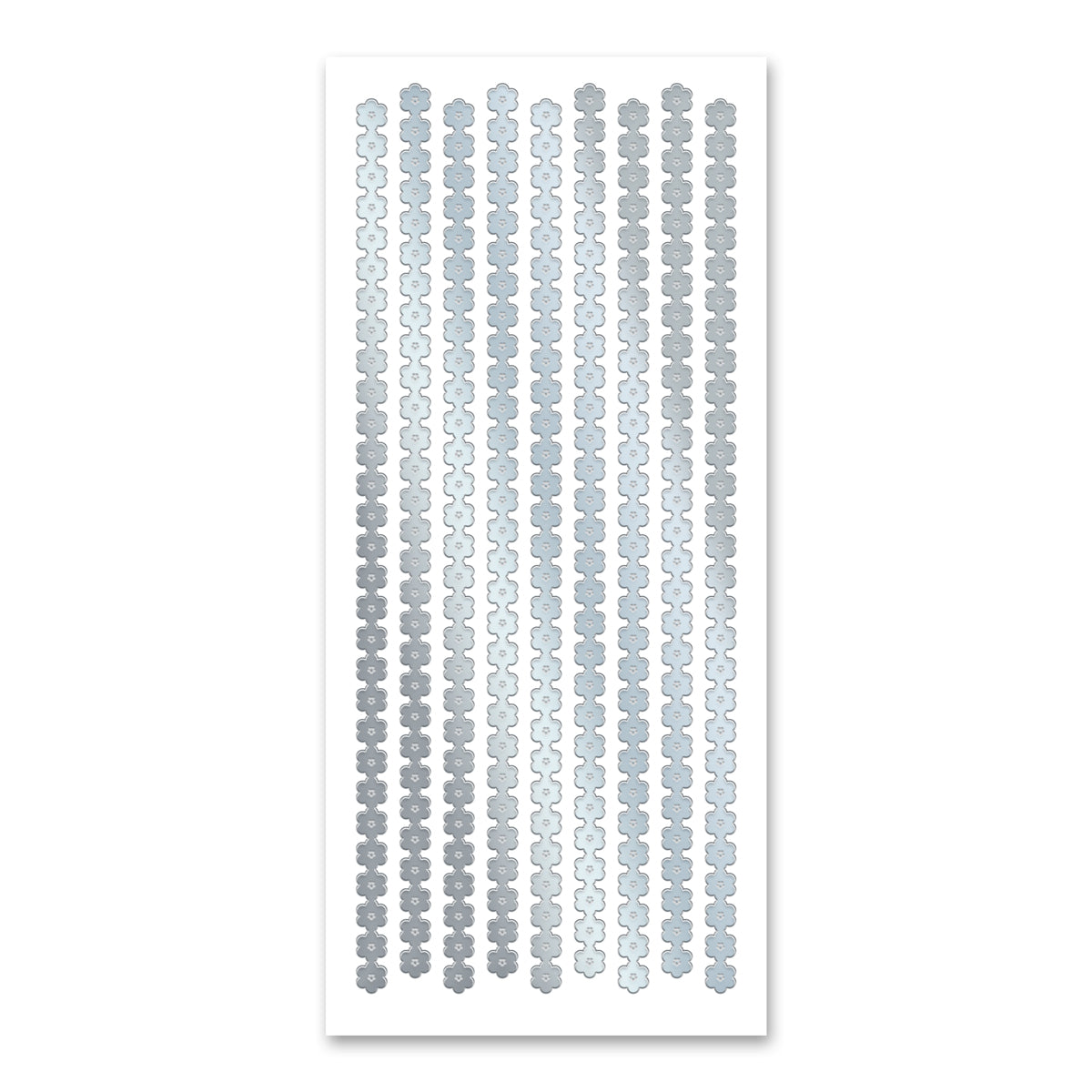 Blossom Border Silver Self Adhesive Peel Off Stickers — Katy Sue Designs