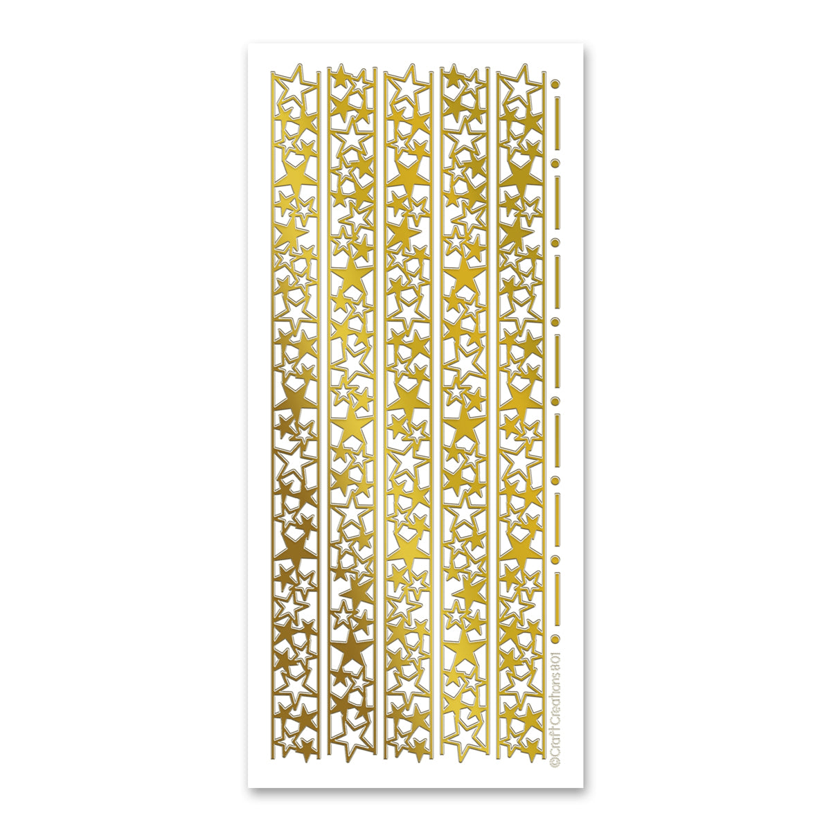 Wide Star Borders Gold Self Adhesive Peel Off Stickers — Katy Sue Designs