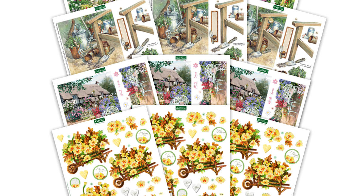 Die Cut Decoupage – Country Garden (pack of 12) — Katy Sue Designs