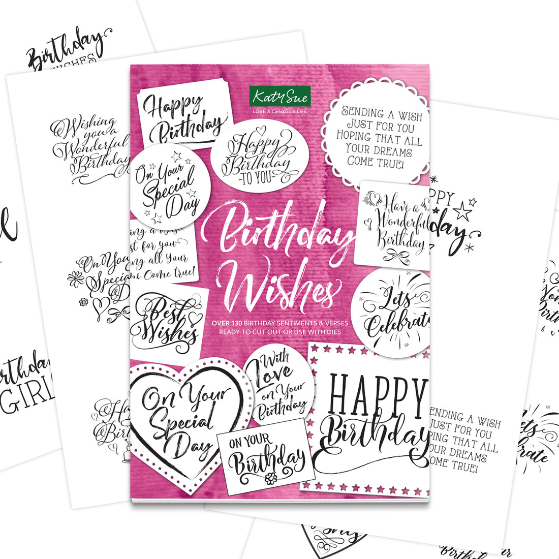 Birthday Wishes A4 Stash | Katy Sue Designs