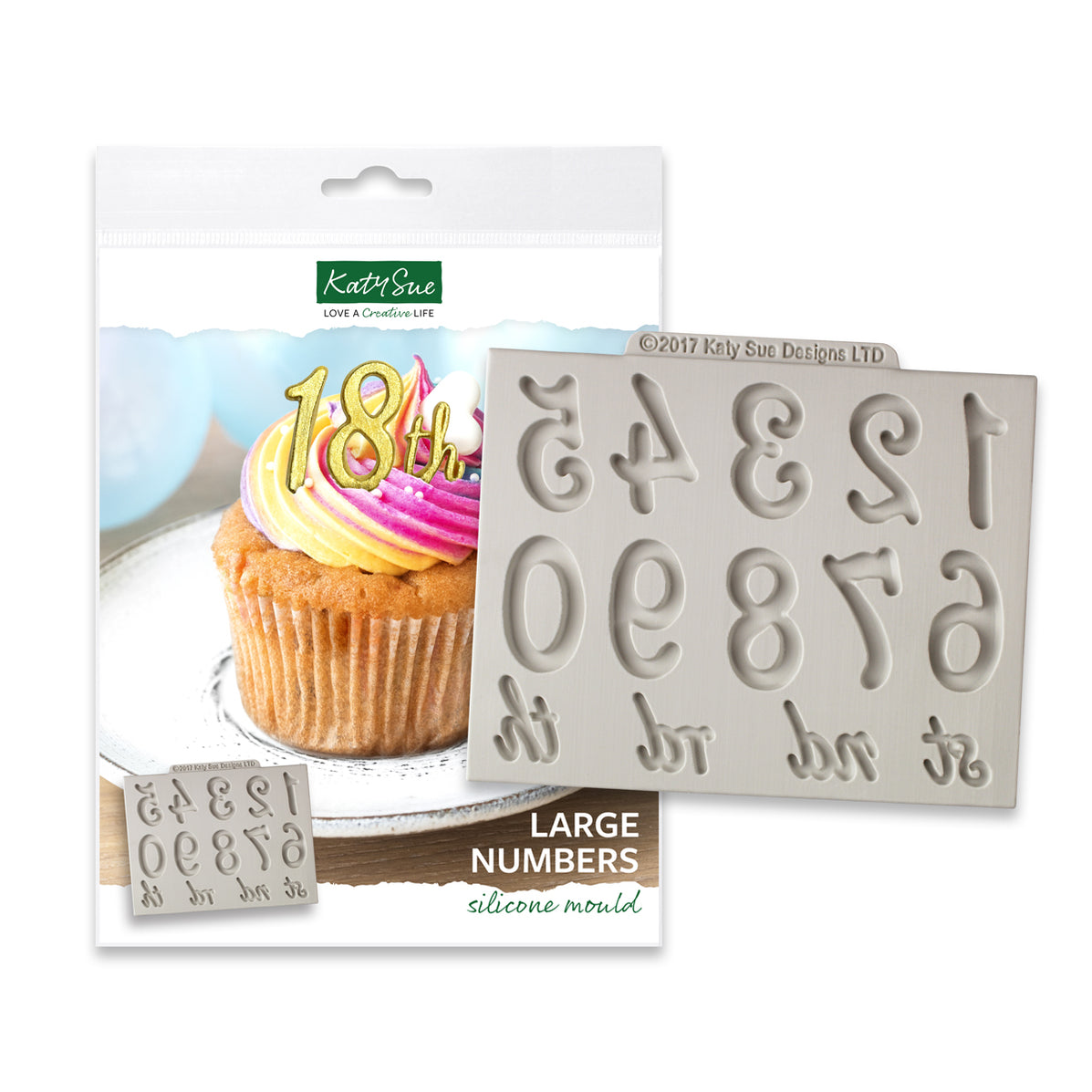 Large Numbers Silicone Mould | Katy Sue Designs