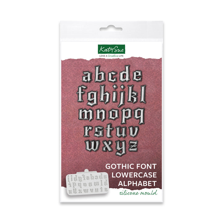 Gothic Font Lowercase Alphabet Silicone Mould — Katy Sue Designs