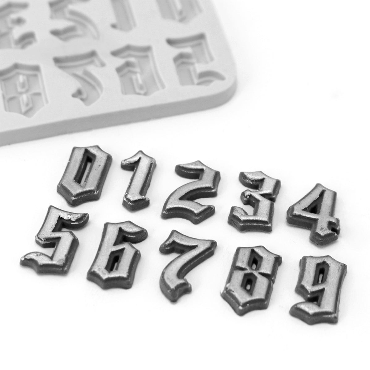 Gothic Font Numbers Silicone Mould — Katy Sue Designs