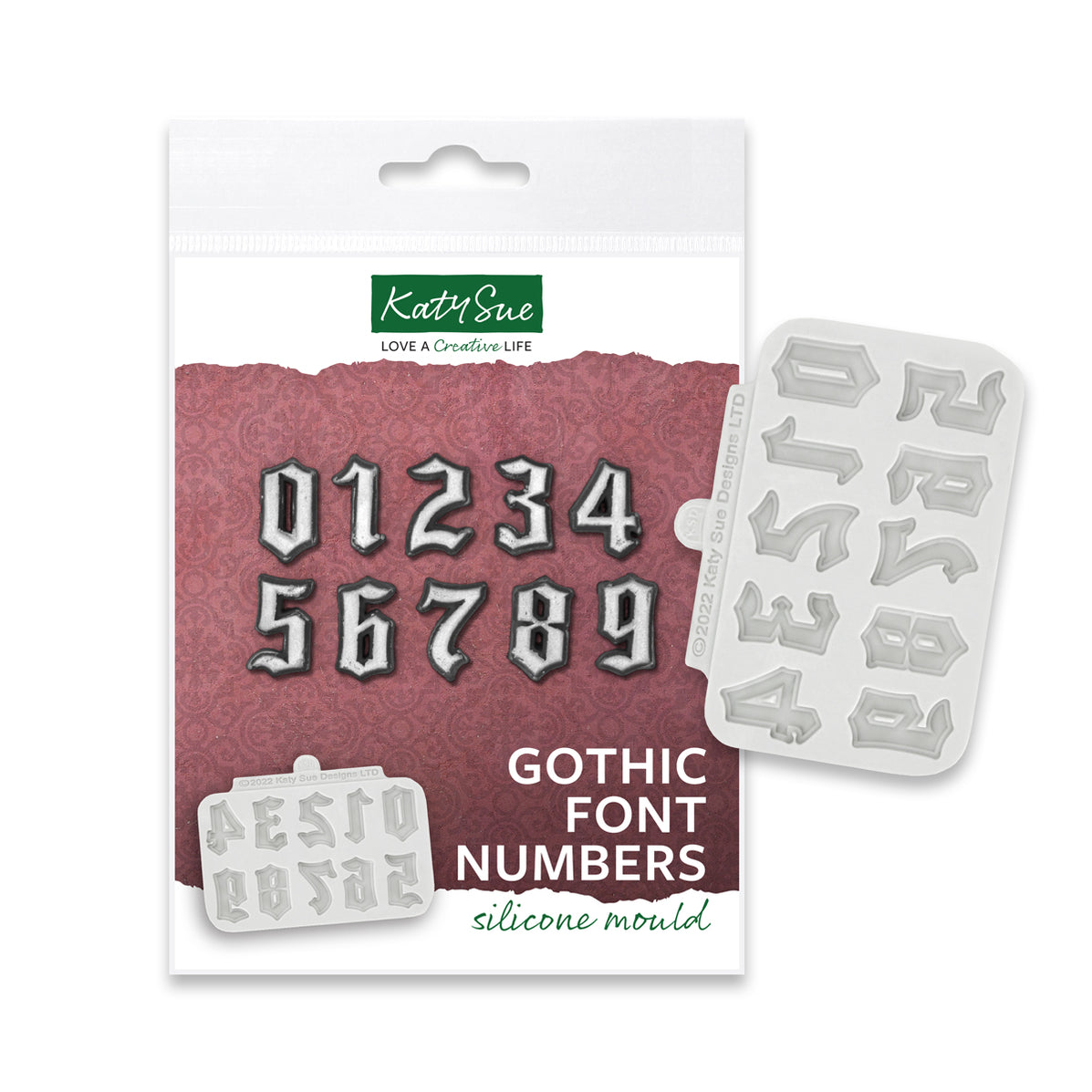 Gothic Font Numbers Silicone Mould — Katy Sue Designs