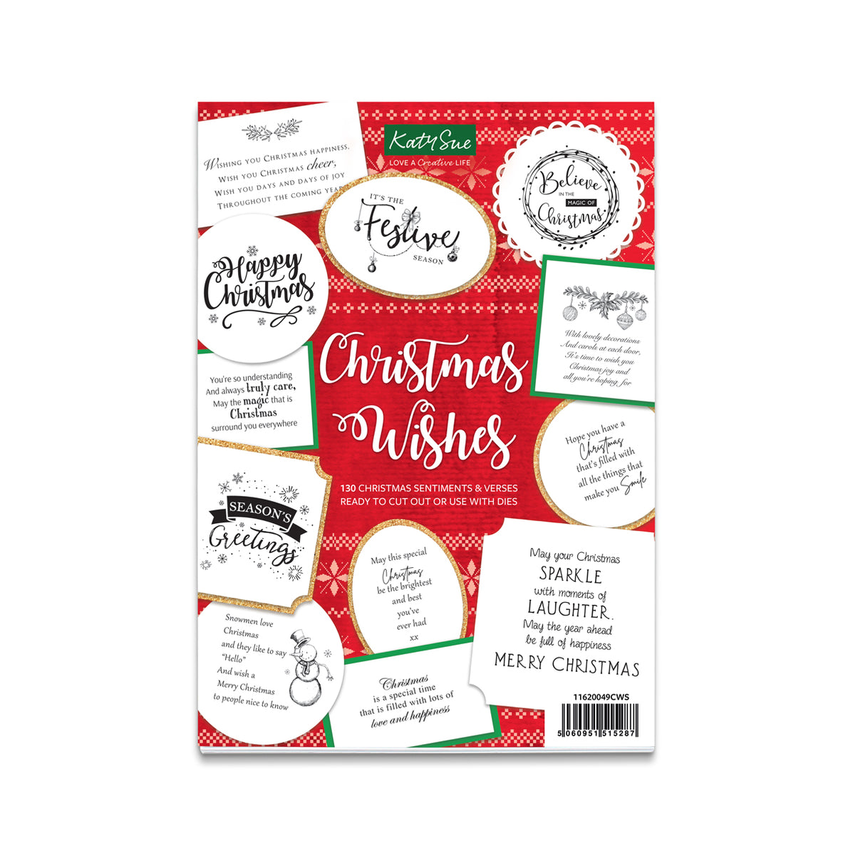 Christmas Wishes A4 Stash 40 sheets | Katy Sue Designs
