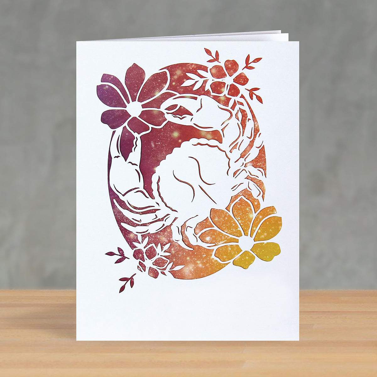 Cancer Paper Cutting Greetings Card + Wall Art Digital Templates — Katy ...