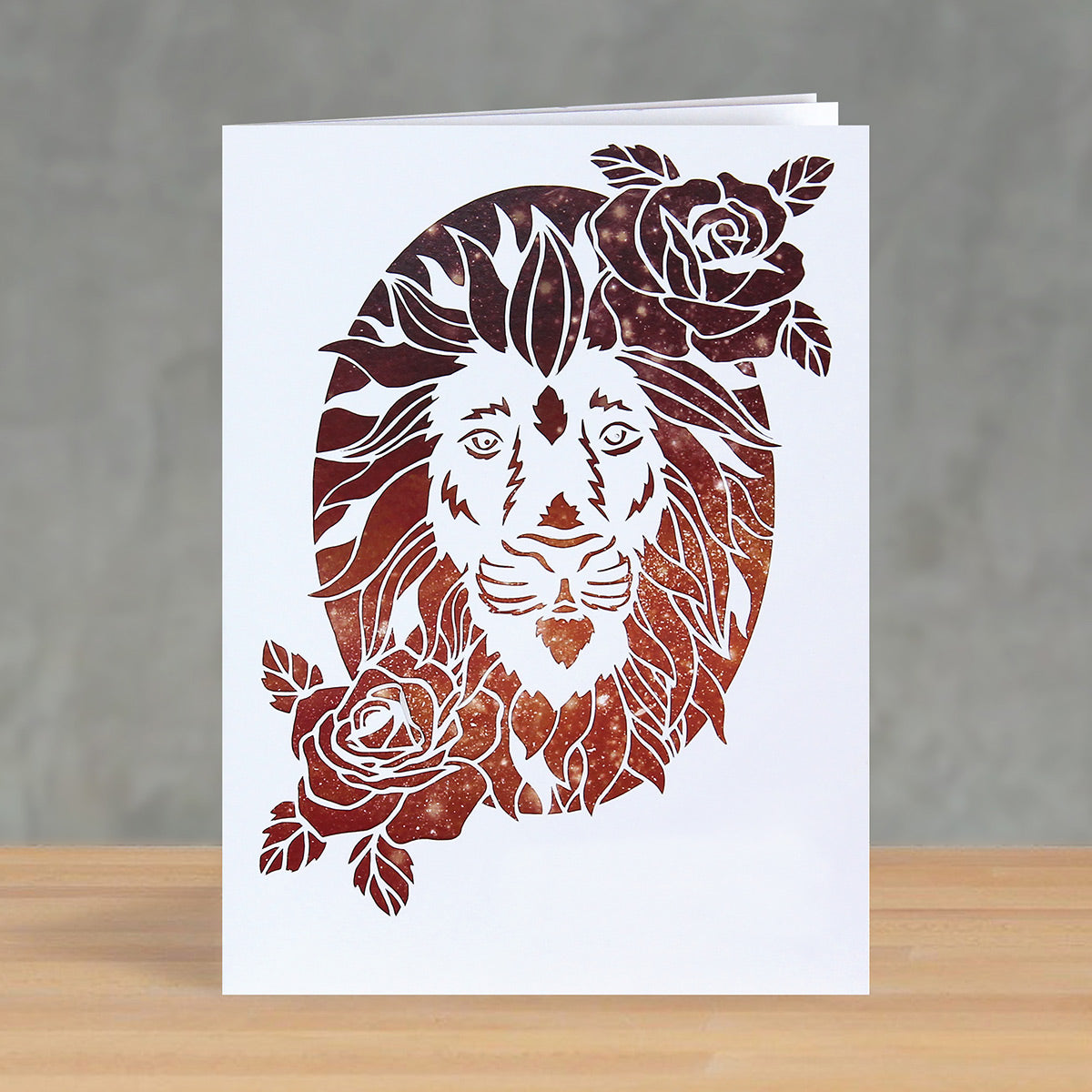 Leo Paper Cutting Greetings Card + Wall Art Digital Templates — Katy ...