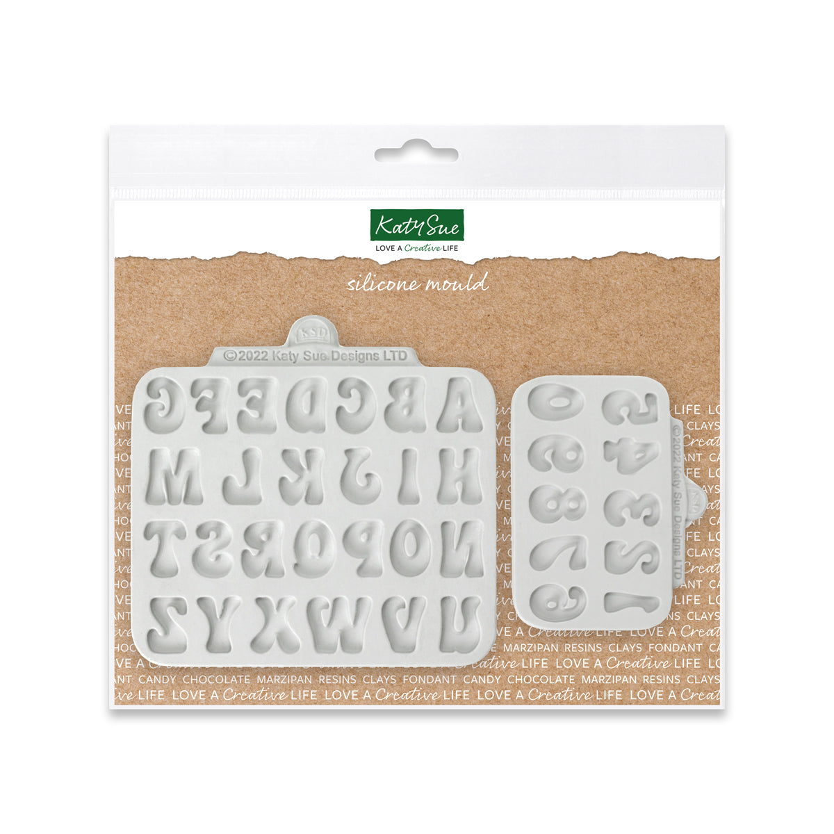 Fun Font Alphabet and Numbers Silicone Mould Set of 2 — Katy Sue Designs