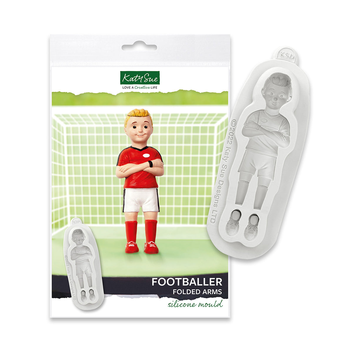 Footballer Folded Arms Silicone Mould | Katy Sue Designs