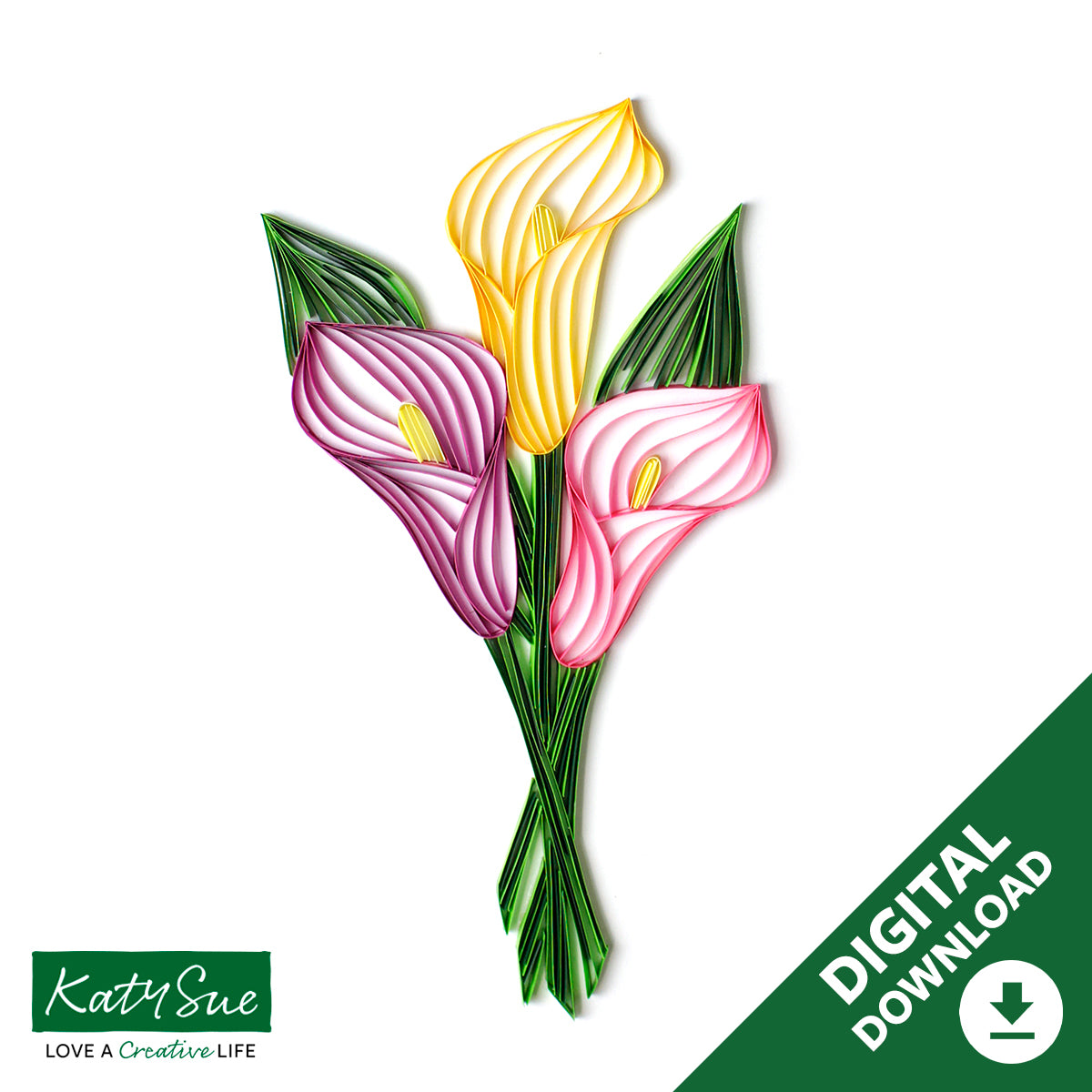 Calla Lily Digital Quilling Templates — Katy Sue Designs