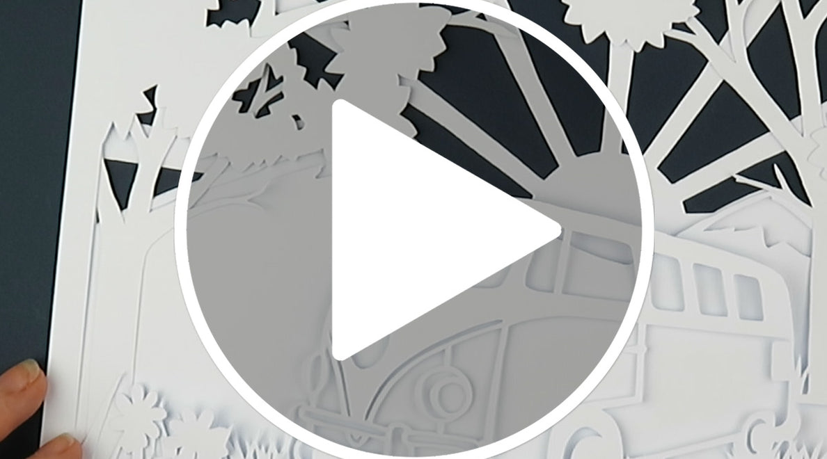 Campervan Layered Scene Paper Cutting Digital Template — Katy Sue Designs