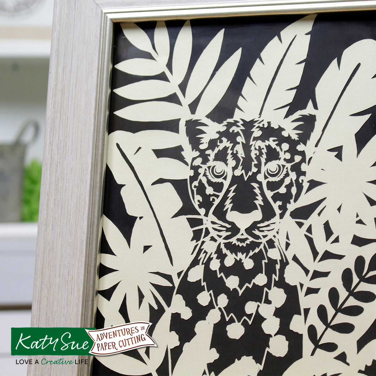 Cheetah Paper Cutting Digital Template — Katy Sue Designs