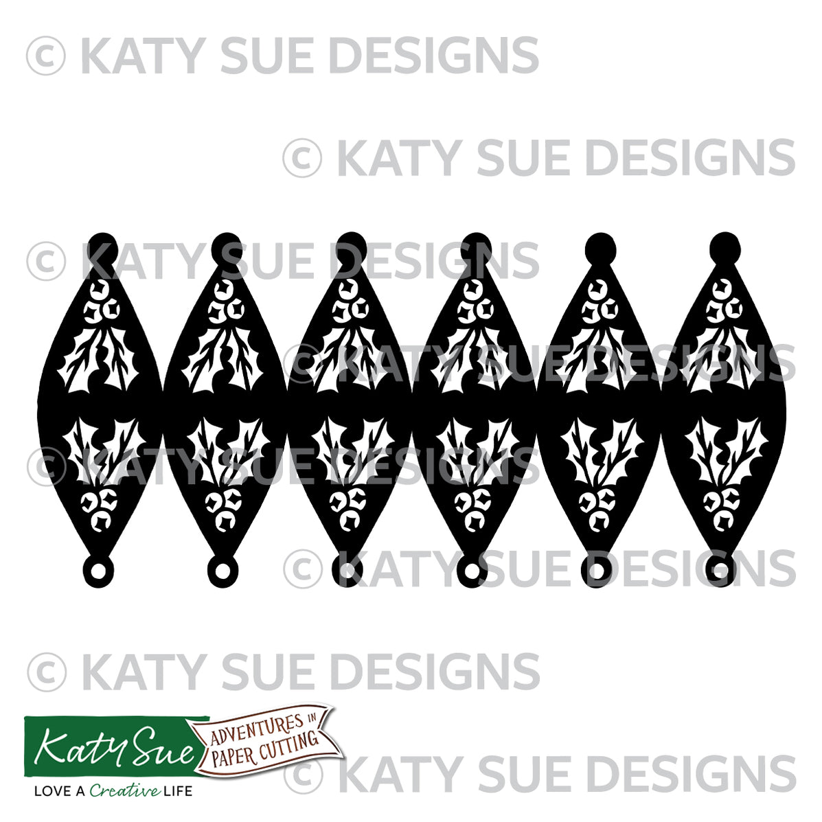 3D Hanging Christmas Baubles Paper Cutting Digital Template — Katy Sue ...