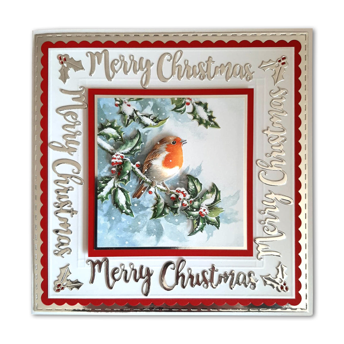 Die Cut Decoupage – Robin on Holly (pack of 3) — Katy Sue Designs