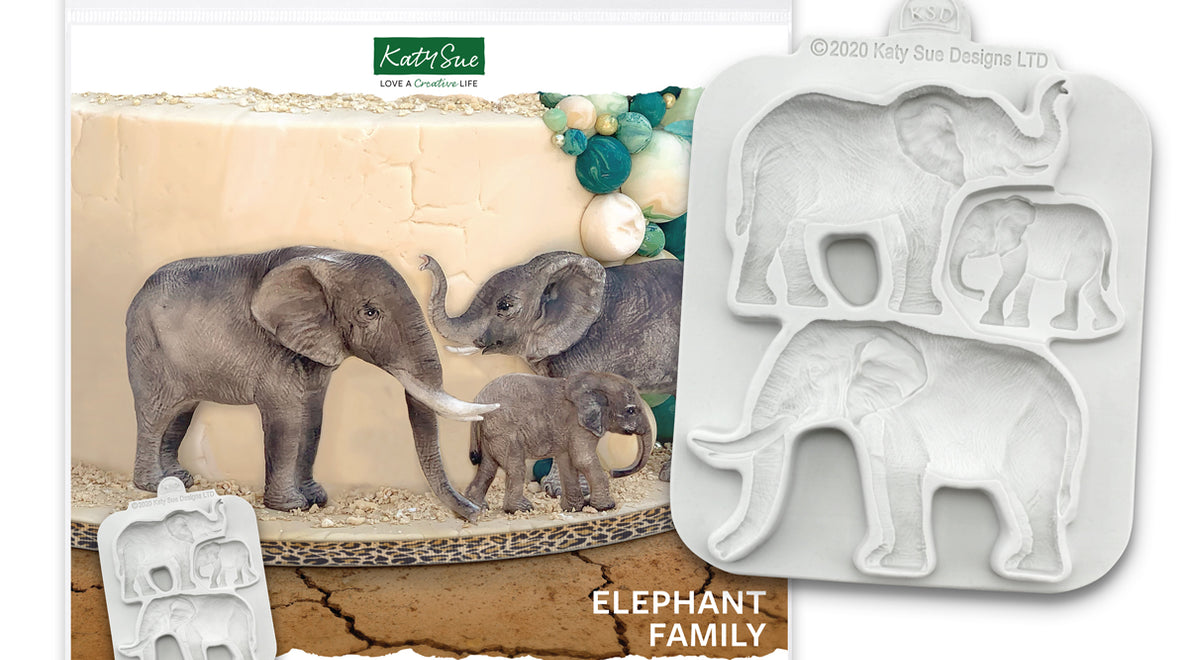 Elephant Family Silicone Mould — Katy Sue Designs