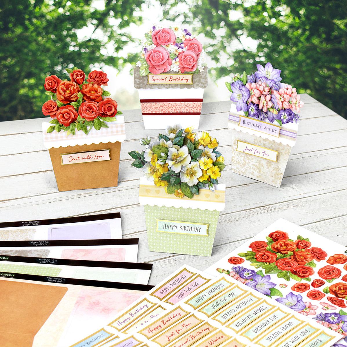 Flower Patch Pots Card Making Kit — Katy Sue Designs
