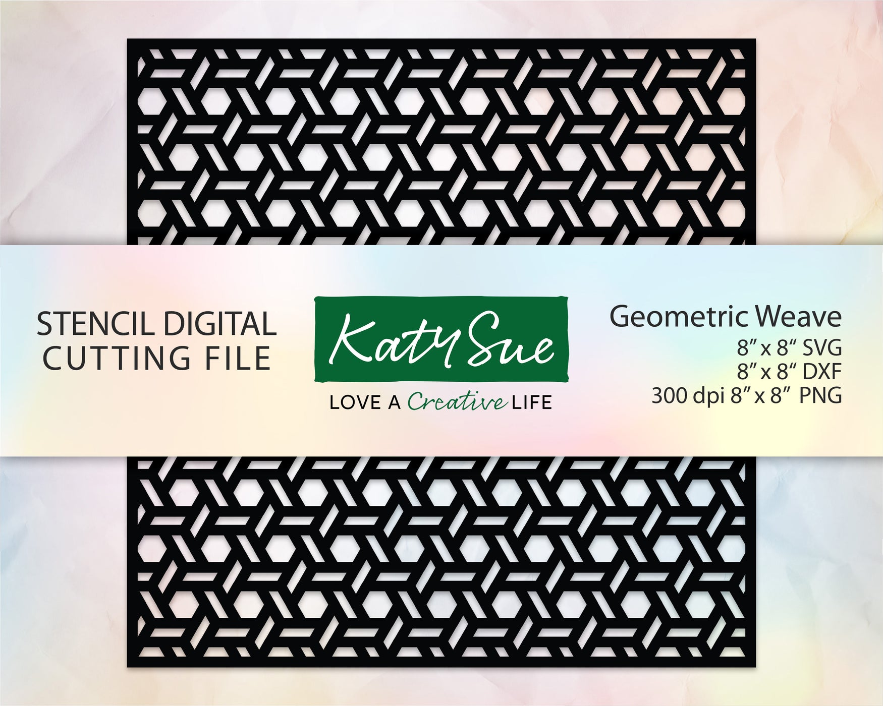 Geometric Weave Stencil | Digital Cutting File — Katy Sue Designs
