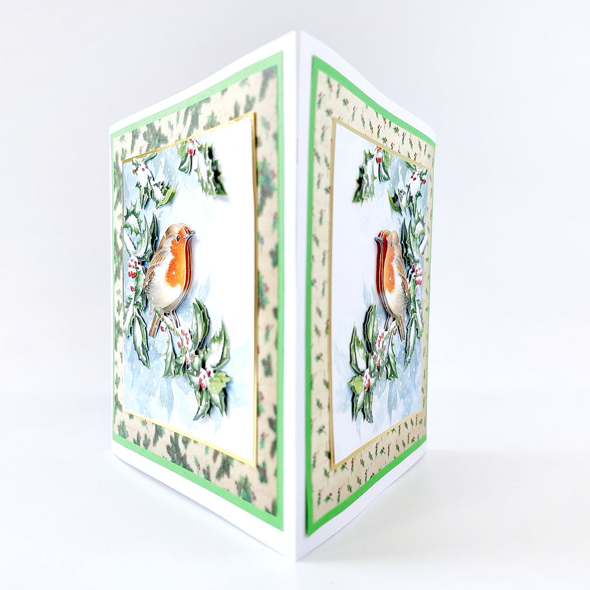 Die Cut Decoupage – Robin on Holly (pack of 3) — Katy Sue Designs