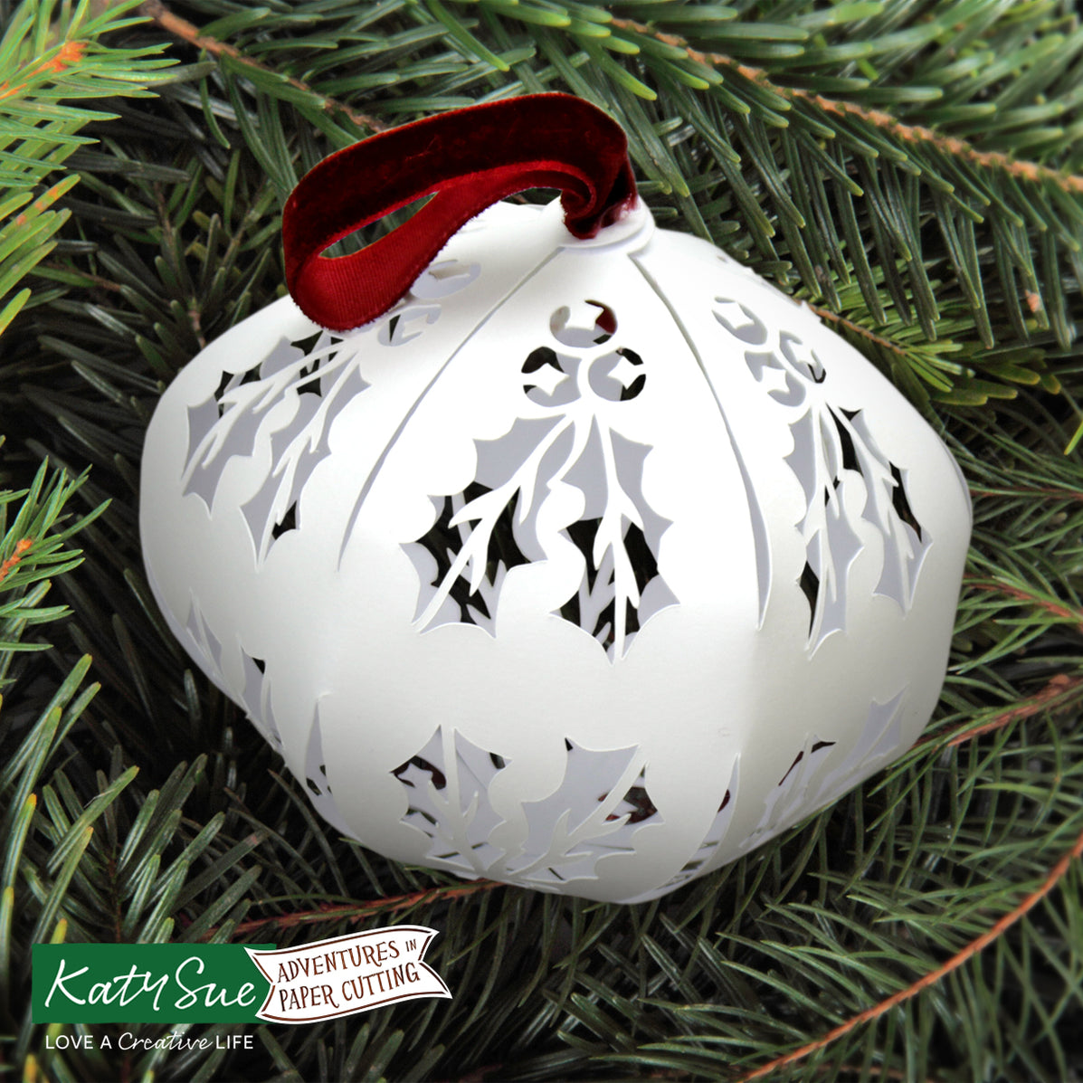 3D Hanging Christmas Baubles Paper Cutting Digital Template — Katy Sue ...