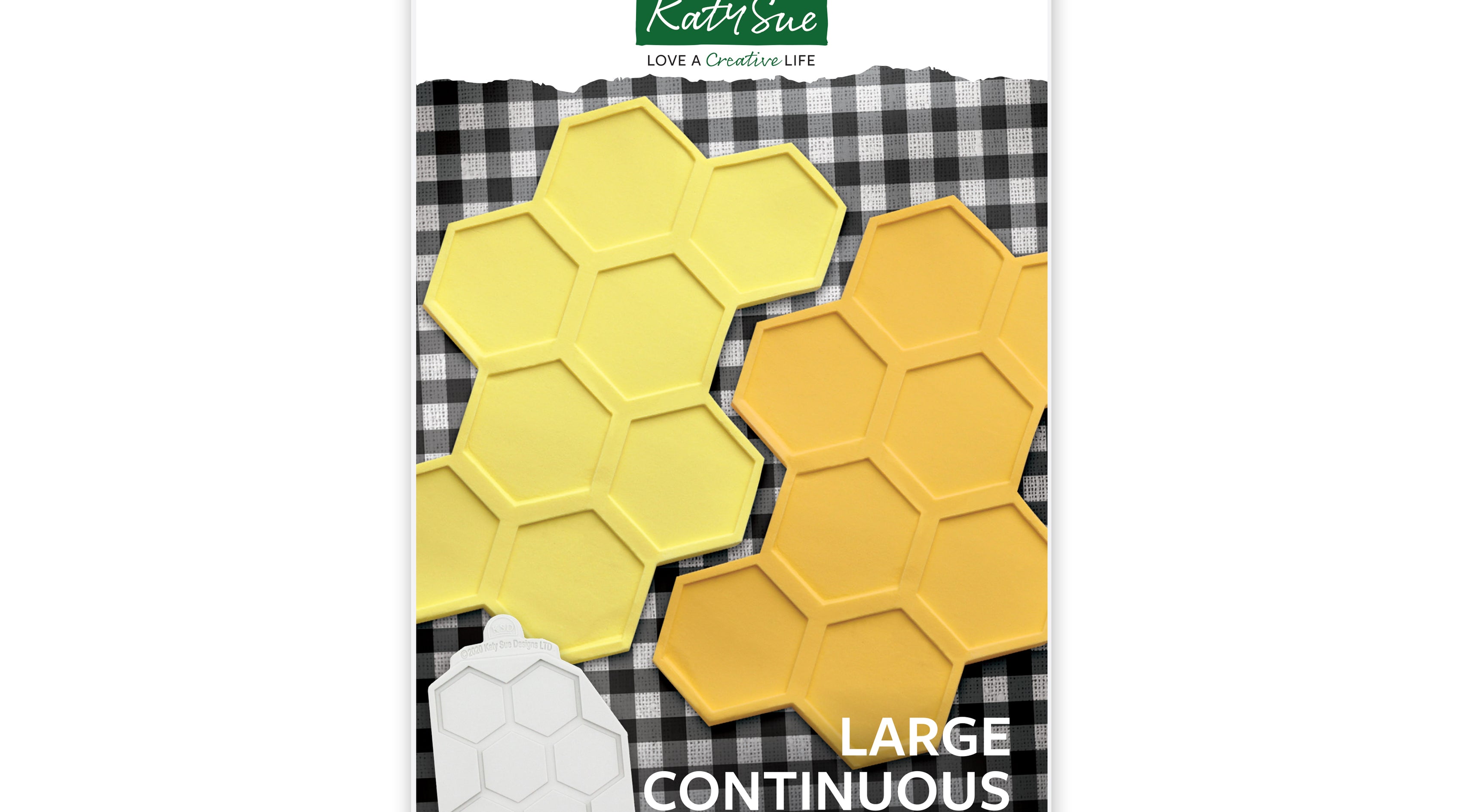 Large Continuous Honeycomb Silicone Mould | Katy Sue Designs