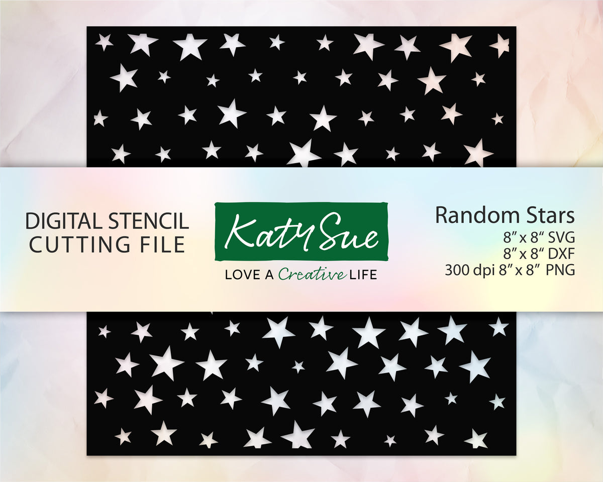 Random Stars Stencil | Digital Cutting File — Katy Sue Designs