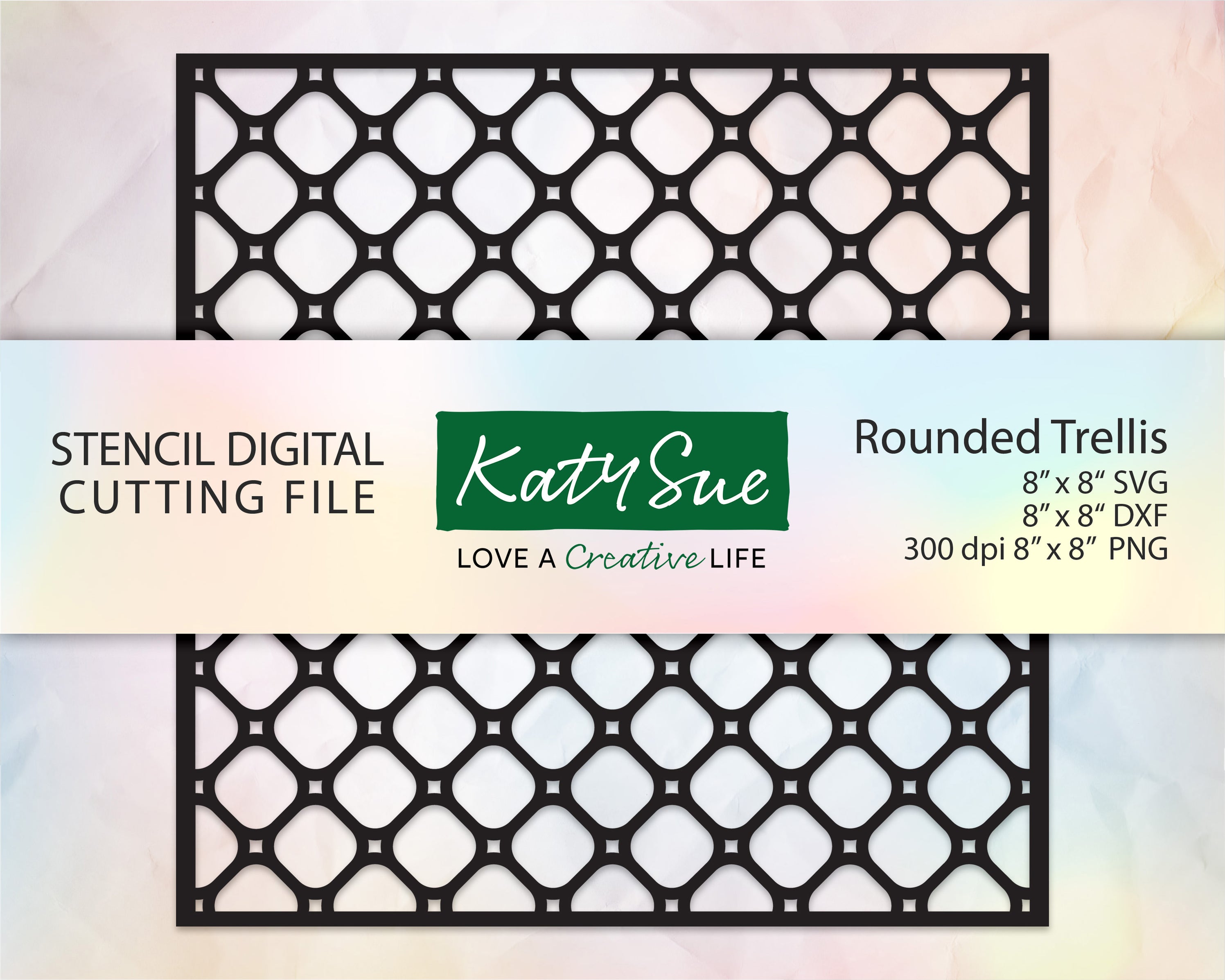 Rounded Trellis Stencil | Digital Cutting File — Katy Sue Designs