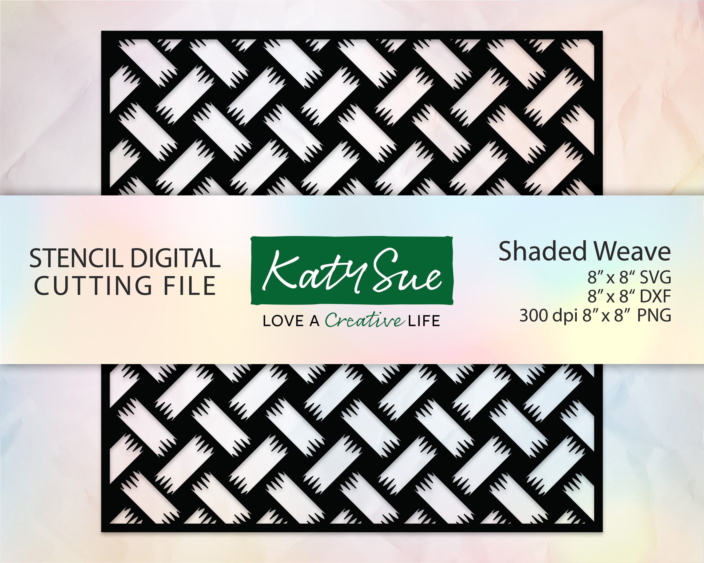 Shaded Weave Stencil | Digital Cutting File — Katy Sue Designs