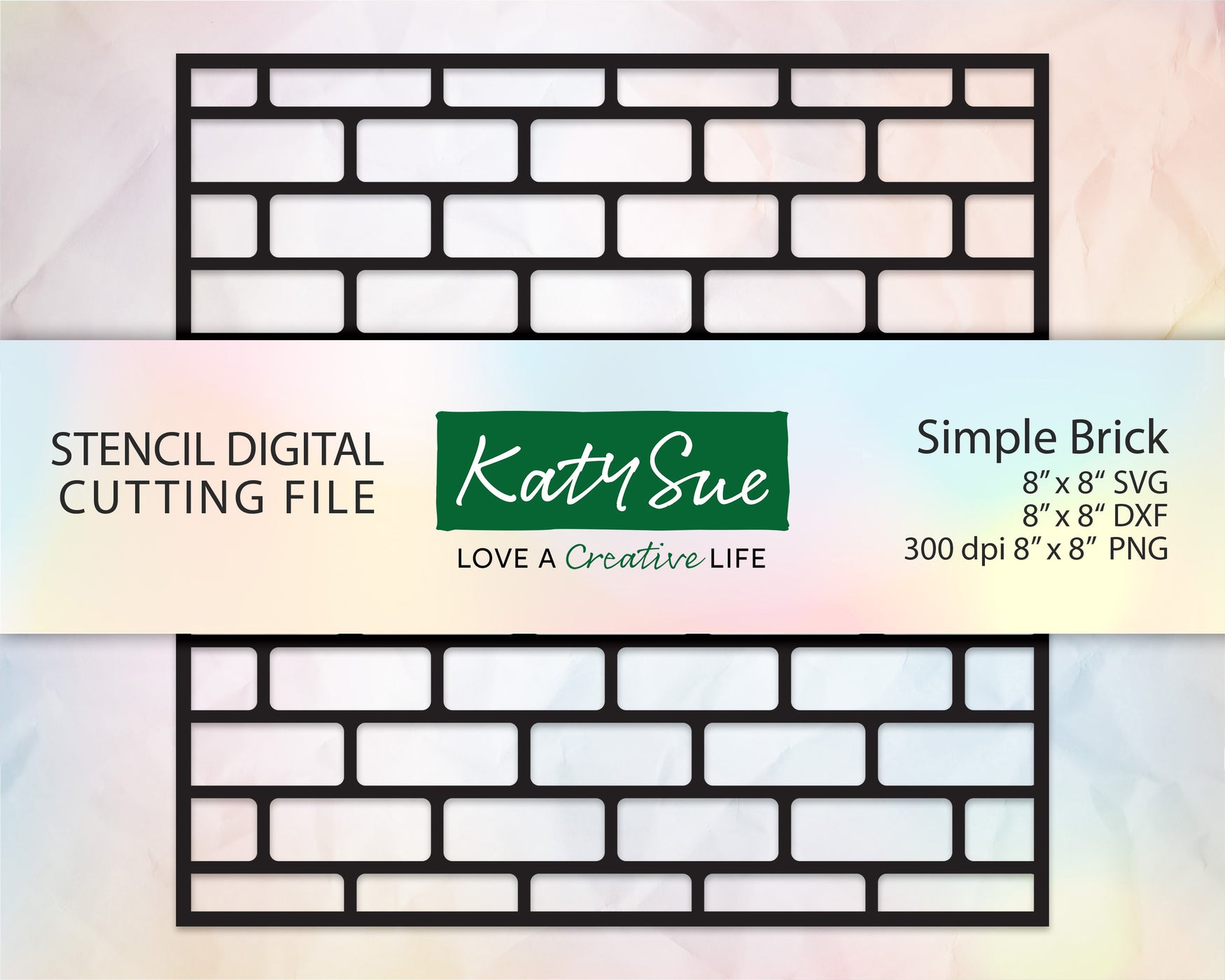 Simple Brick Stencil | Digital Cutting File — Katy Sue Designs