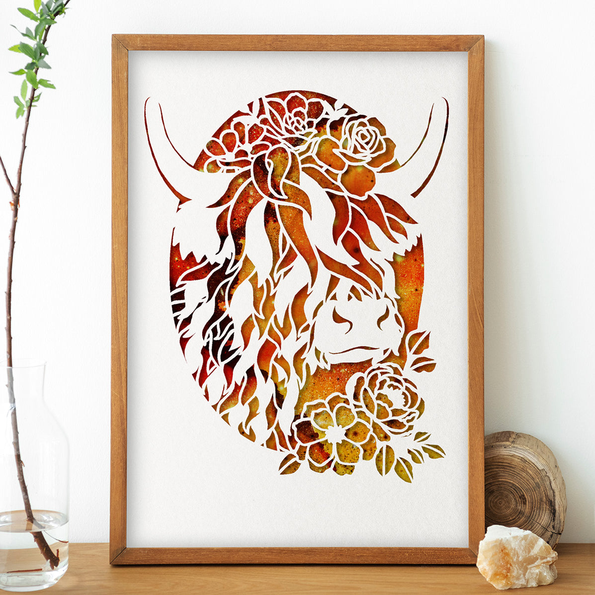 Taurus Paper Cutting Greetings Card + Wall Art Digital Templates — Katy ...