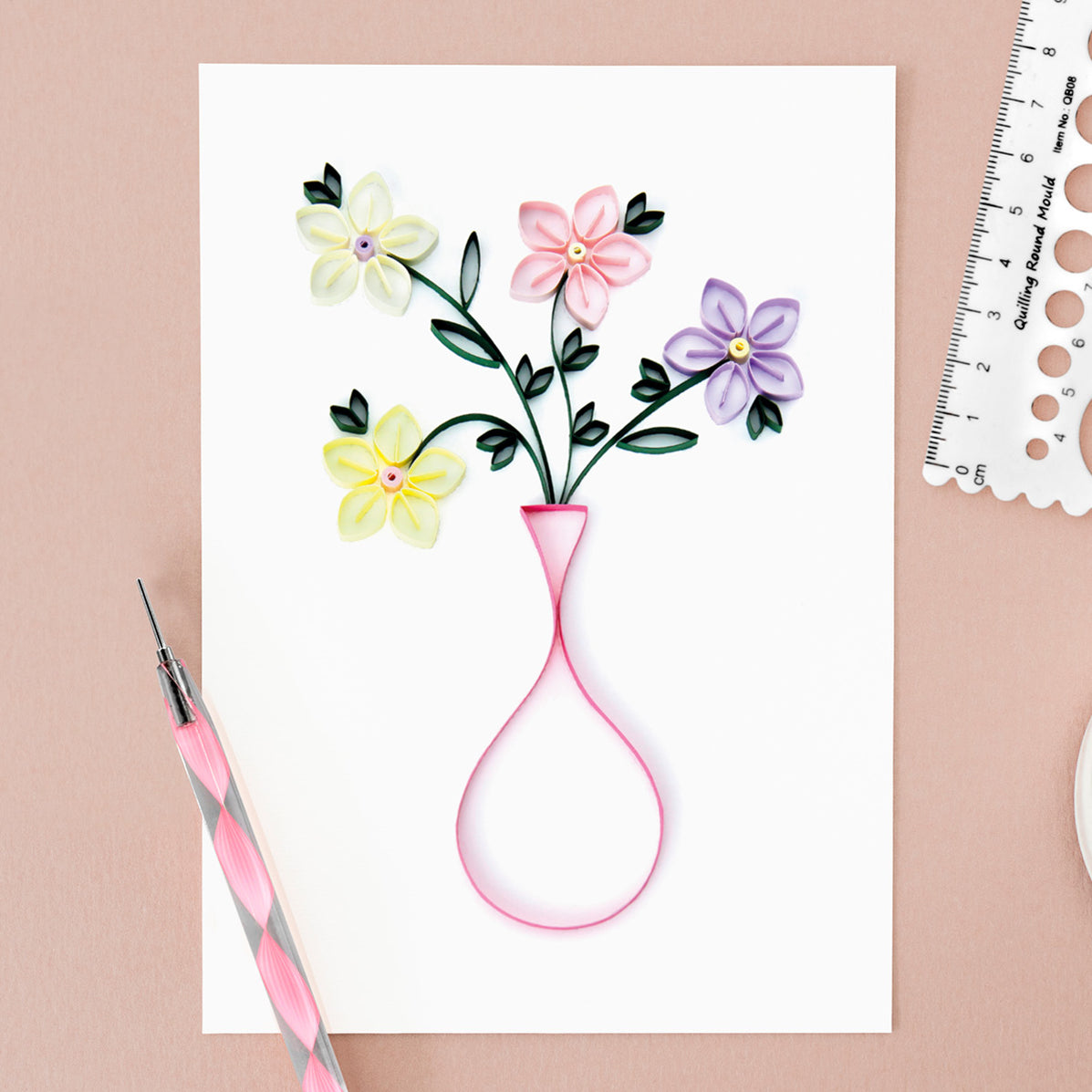 Floral Guided Paper Quilling Card Making Kit — Katy Sue Designs